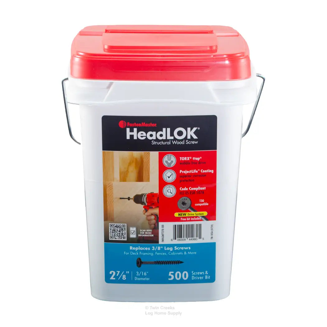 FastenMaster HeadLOK Structural Wood Screws – Twin Creeks Log Home Supply