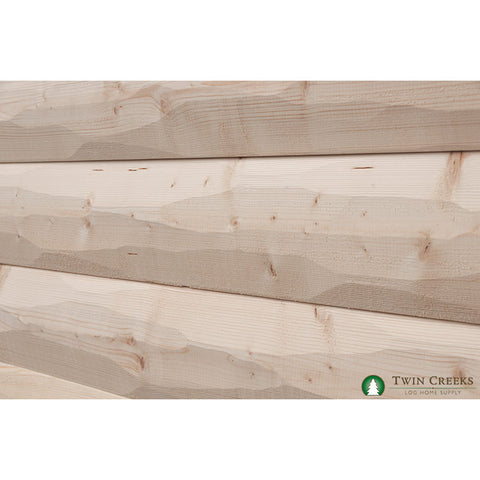 2x8 Spruce “D” Log Siding with Hewing | Twin Creeks – Twin Creeks Log ...