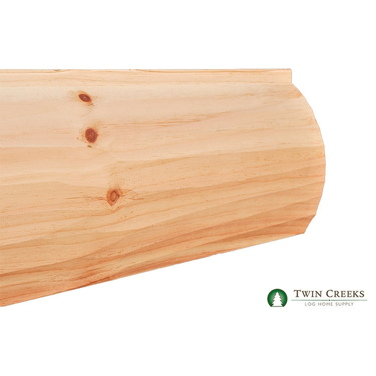 6x8 White Pine Kiln-Dried "D" Logs | Twin Creeks – Twin Creeks Log Home ...