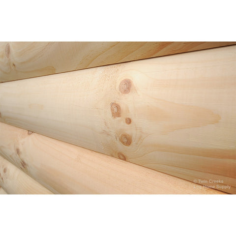 6x8 White Pine Kiln-Dried "D" Logs | Twin Creeks – Twin Creeks Log Home ...