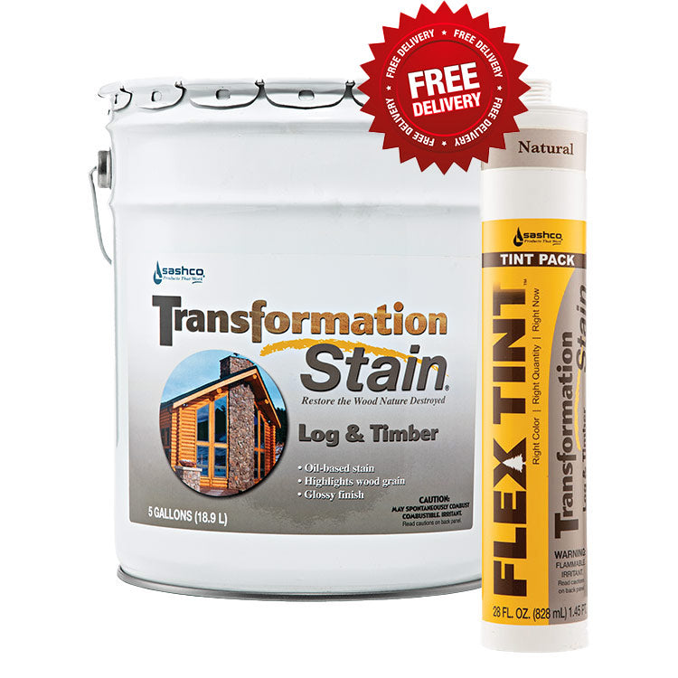 Transformation Log & Timber Stain - Flex Tint 5 Gallon Bundle – Twin ...